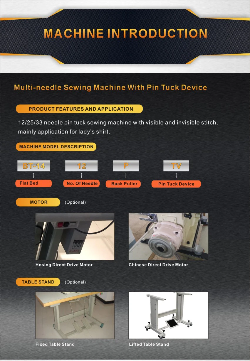 KANSAI Type 12-33N Multi Needle Pintuck Pleating Sewing Machine - New ...
