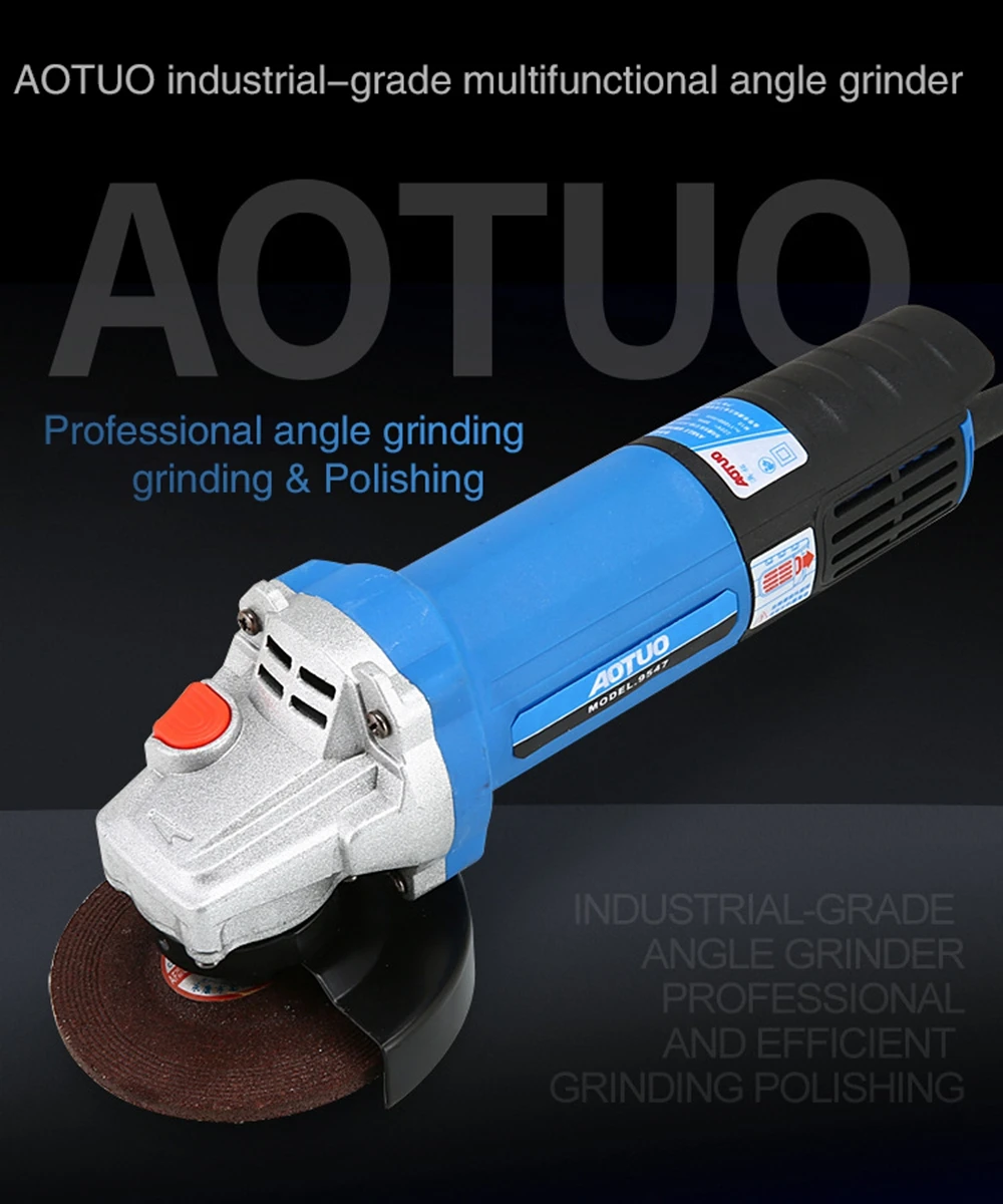 220V Angle Grinder 700W Angular Power Tool Grinding Metal Wood Cutting ...