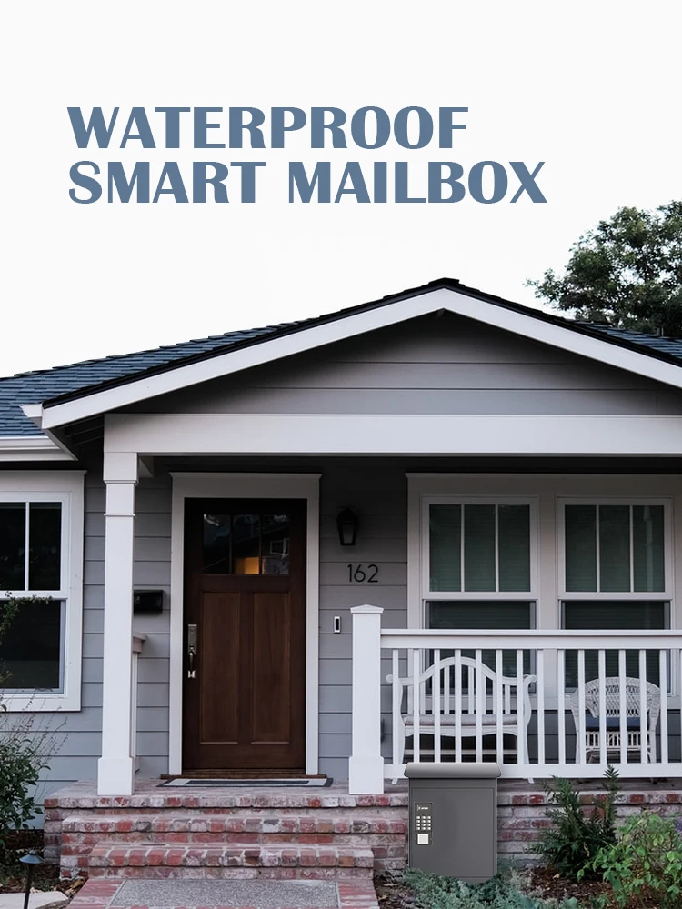 Anti Theft Outdoor Smart Mailbox Metal Parcel Delivery Box For Home ...