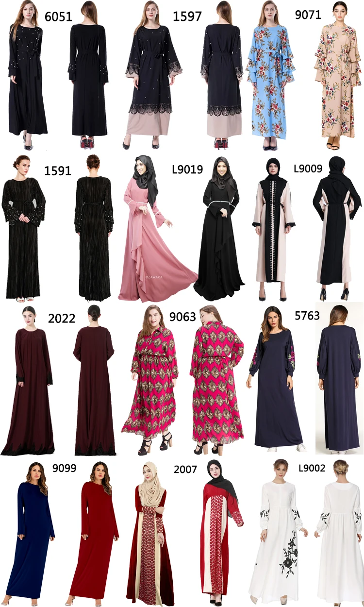 2020 Embroidery Custom Design Muslim Kimono Abaya Front Open Islamic ...