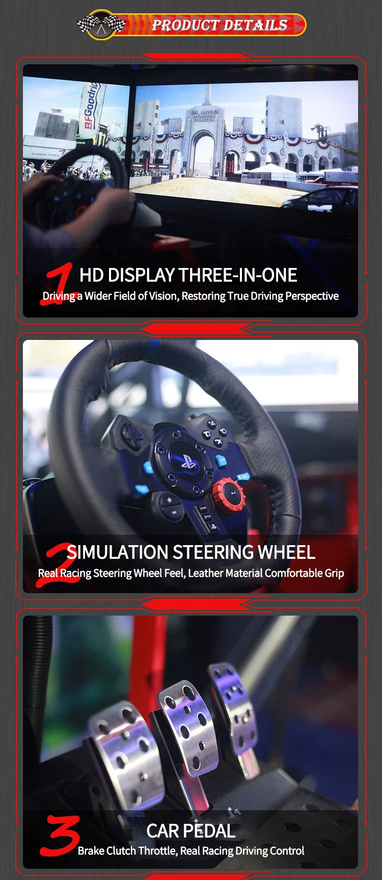 Hydraulic Racing Simulator 6 Dof 360 Degree Driving Simulator Ps4 ...