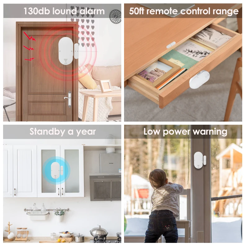 Door Alarm Magnetic Contacts Doorway Beam Sensor Or Chime Home Security ...