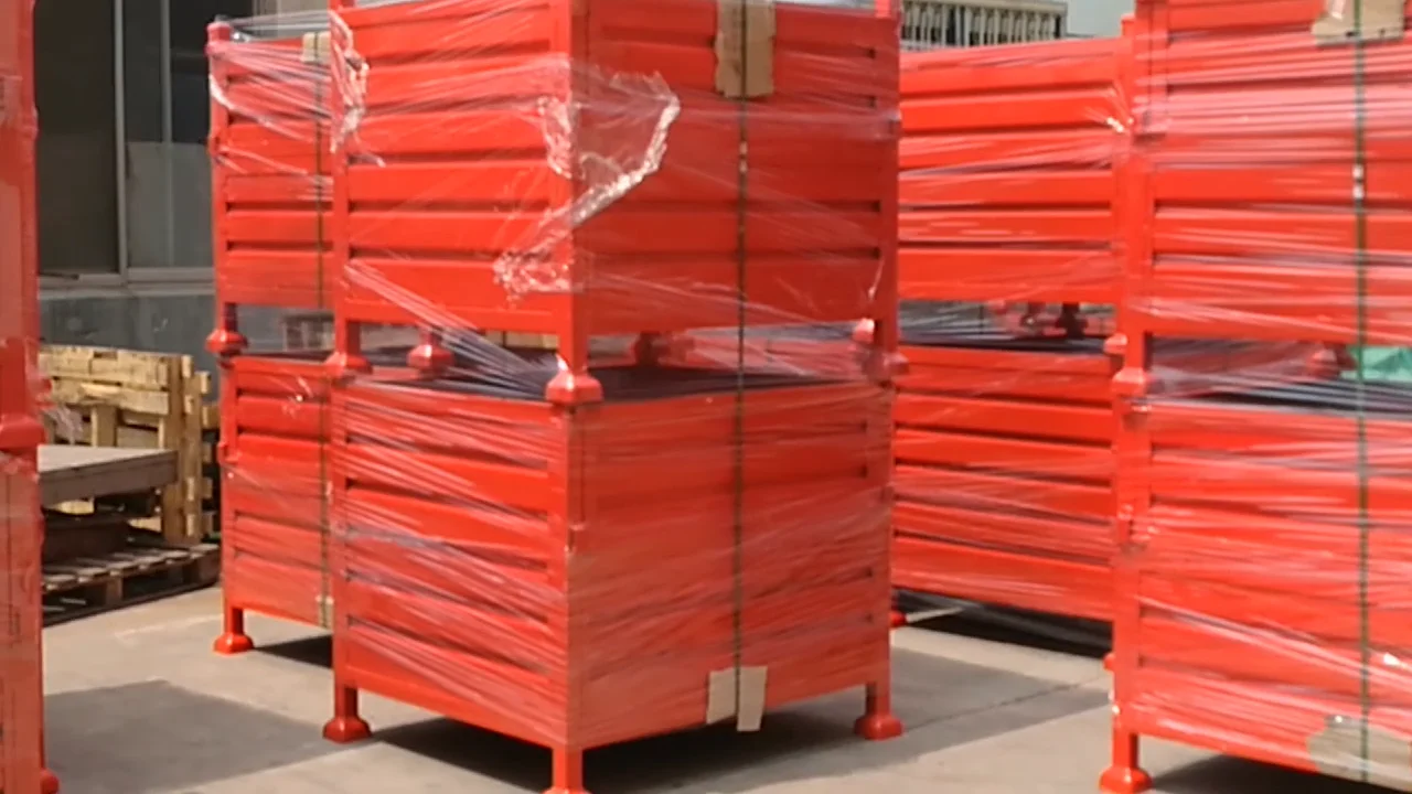 Loading 1000 Kg Collapsible Stackable Heavy Duty Big Metal Box Metal ...
