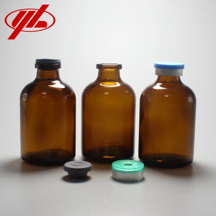 100ml Usp Type Ii & Iii Amber Molded Injection Glass Vial - Buy Usp ...