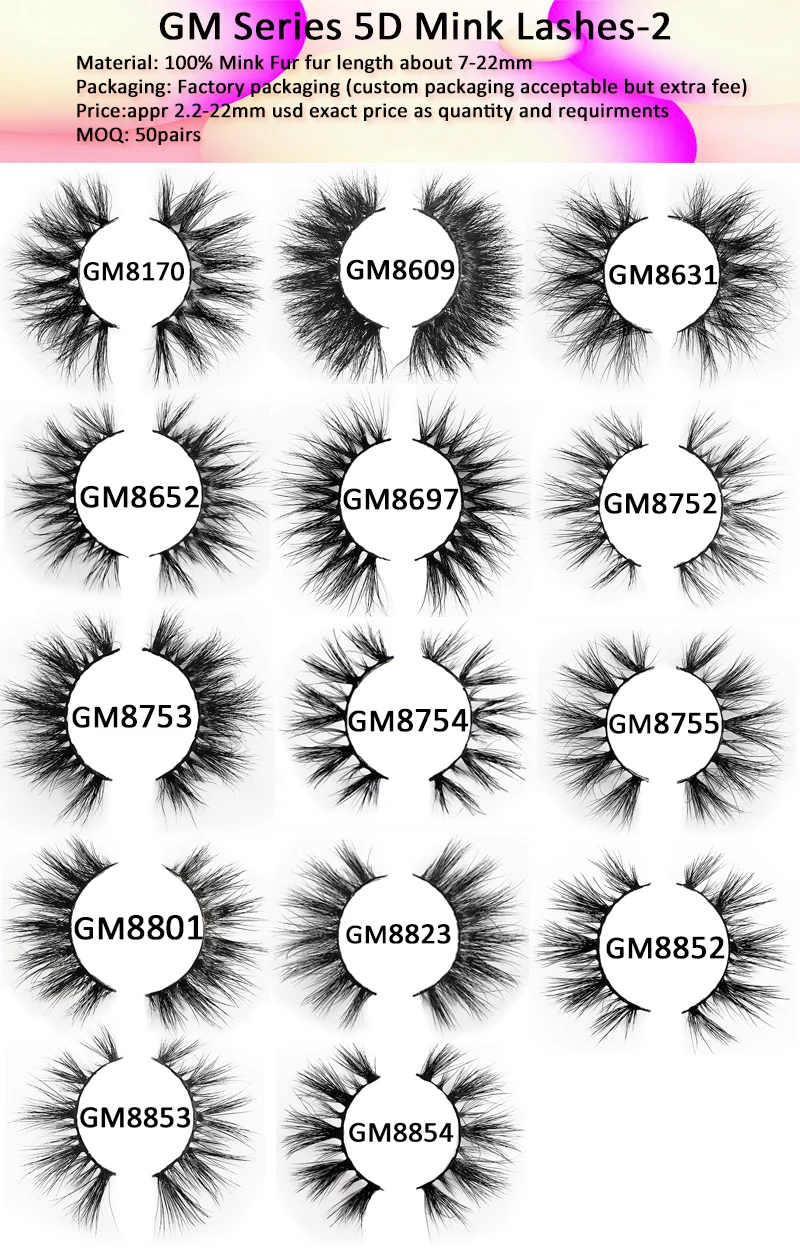 Own Logo Private Label Automatic Pink Black False Lash Eyelashes ...