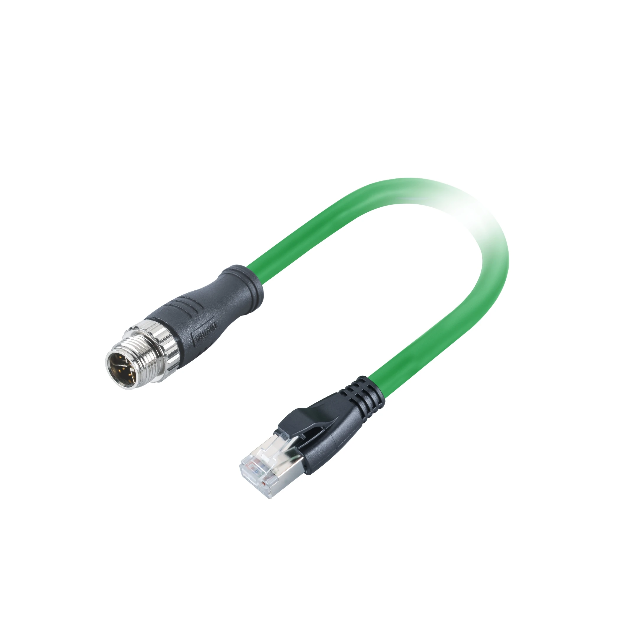 Shielded Male M12 X Code Connector To Rj45 Connector Male Molded 10gbps ...