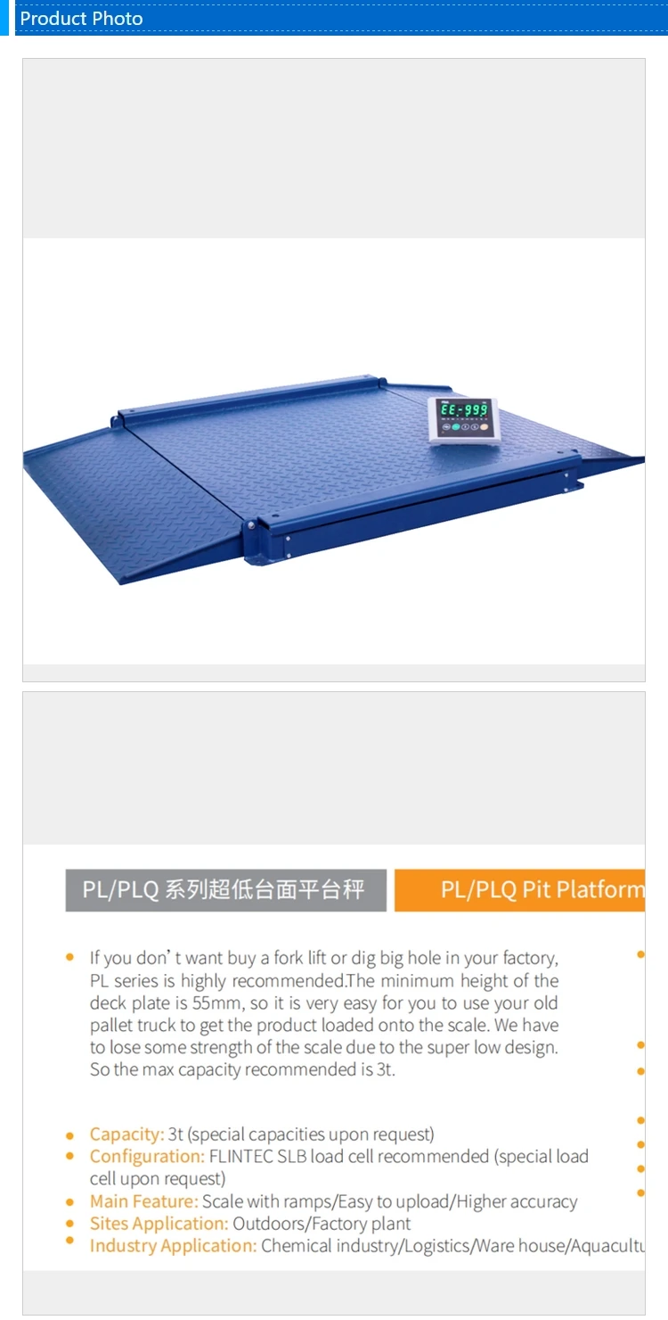 Electronic Pit Platform Scale With Ramp 1500kg Floor Medical Scale ...