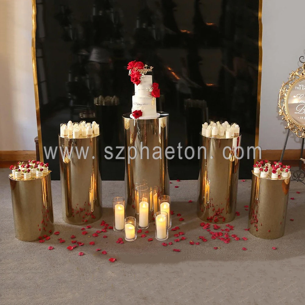 Party Supplies 5pc Plinth Set For Cake Display,Clear Acrylic Cylinder ...