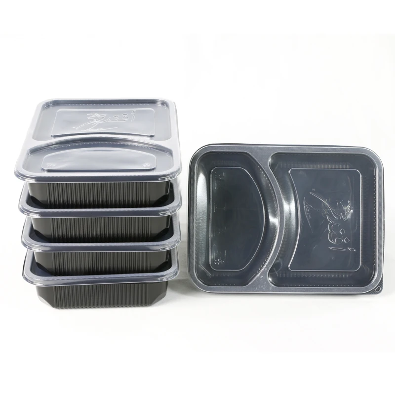 2 Compartment Plastic Food Container Disposable Lunch Box Manufacturers ...