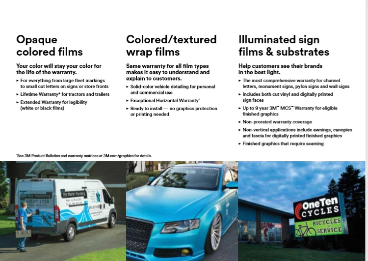 3M 3630 Vinyl Color Chart - Translucent Graphic Film