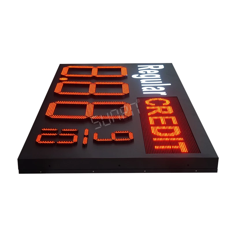 Custom Led Oil Price Display Numeric Display Electronic Gas Station ...