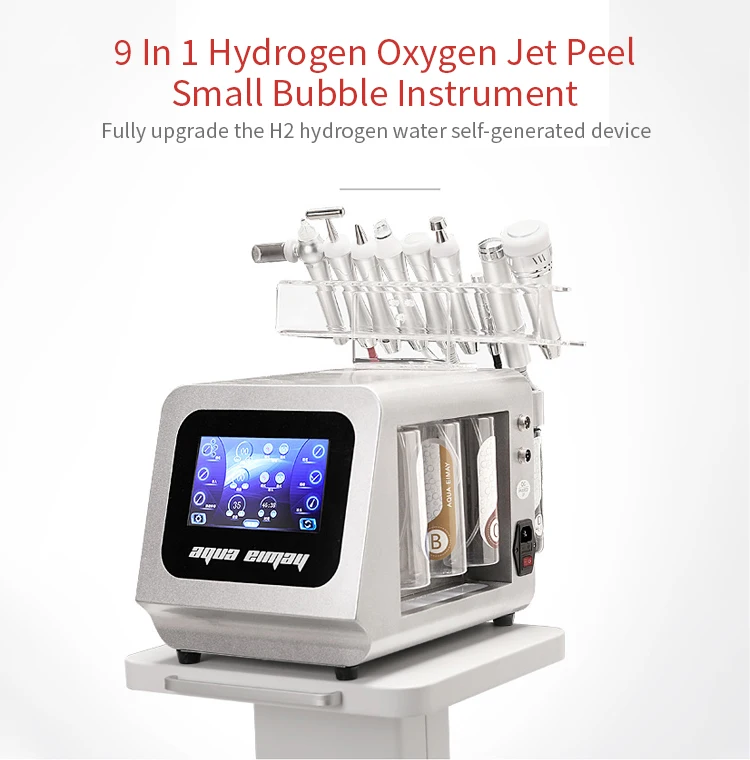 9 In 1 Hydrogen Oxygen Jet Small Bubble Instrument Facial Cleansing ...