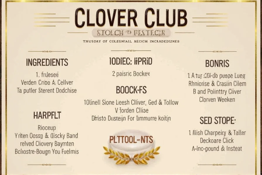 Clover Club Cocktail Ingredients: Authentic Recipe Guide