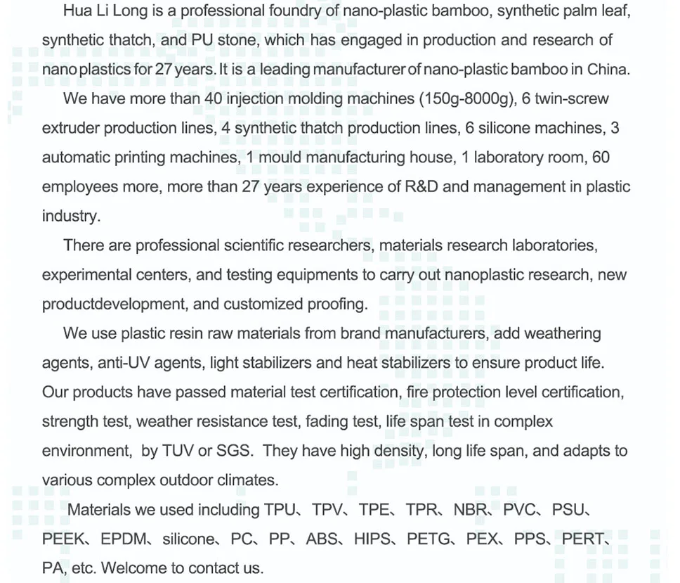 Xiamen Hua Li Long Plastic Industry & Trade Co., Ltd. - Synthetic ...