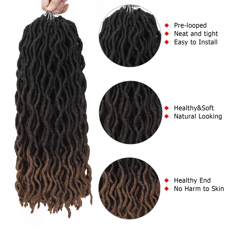 Crochet Faux Locs Gypsy Goddess Locs Synthetic Braiding Hair Extensions ...