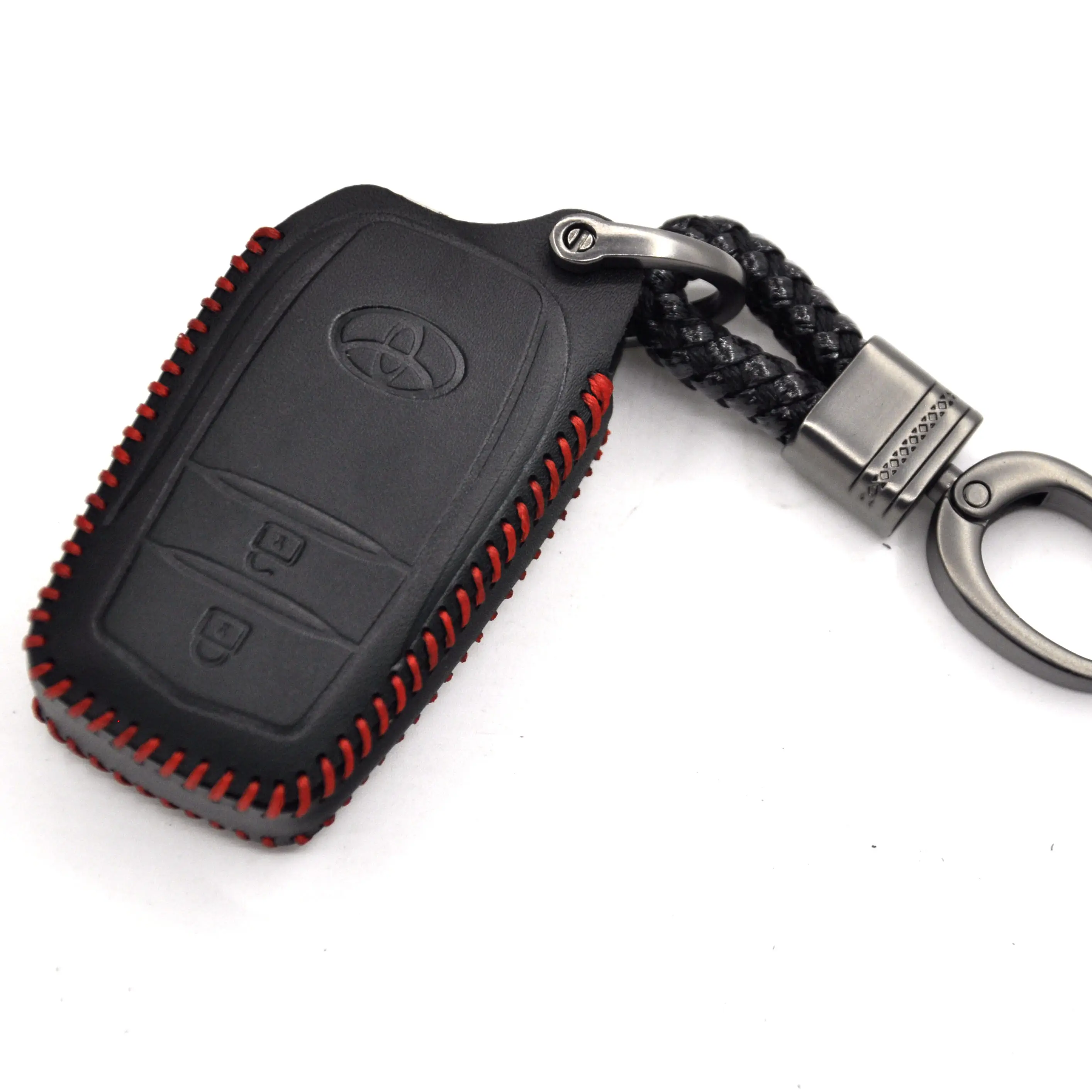 Genuine Leather Remote Car Key Fob Cover Key Case Keychain Bag For ...