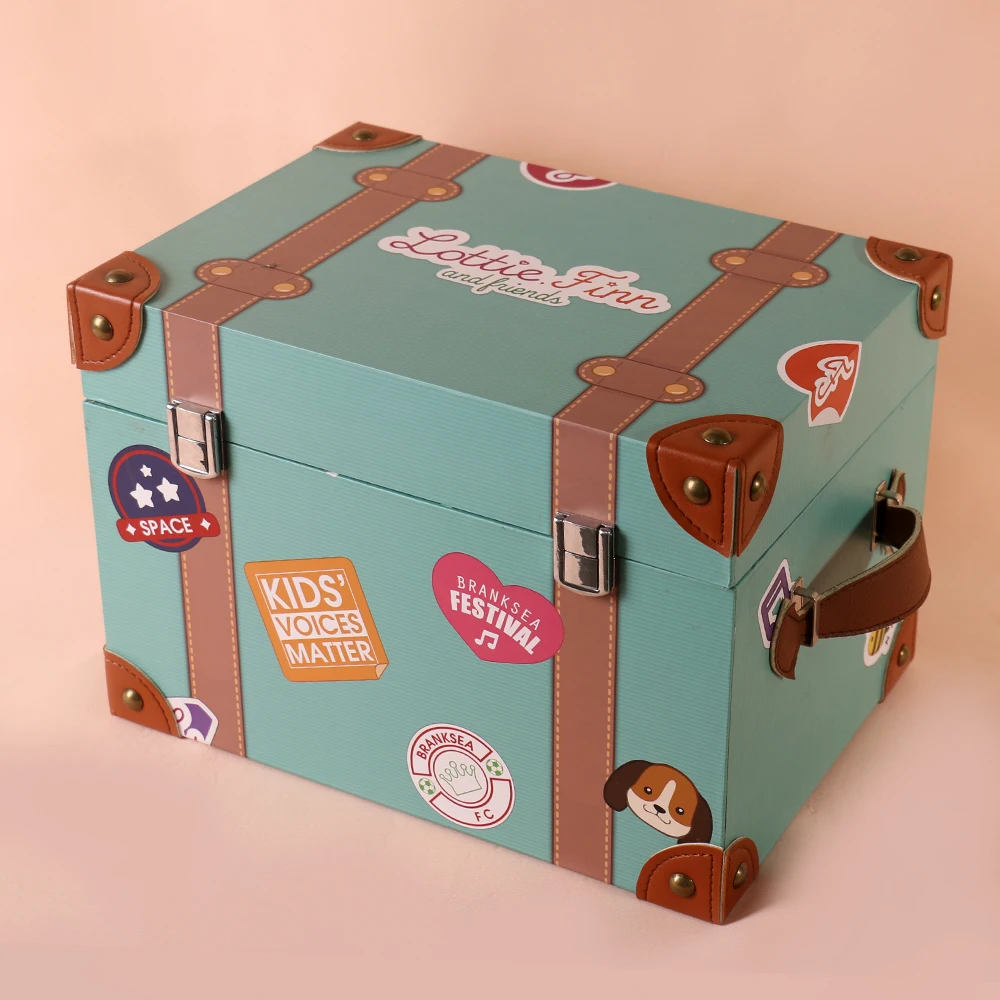 Custom Printed Paper Cardboard Suitcase Gift Box