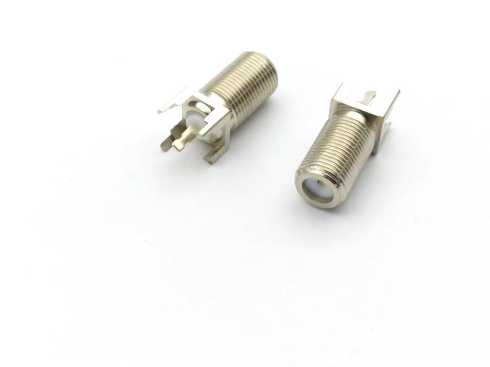 F Female Connector PCB Mount - Straight Soldering Adapter