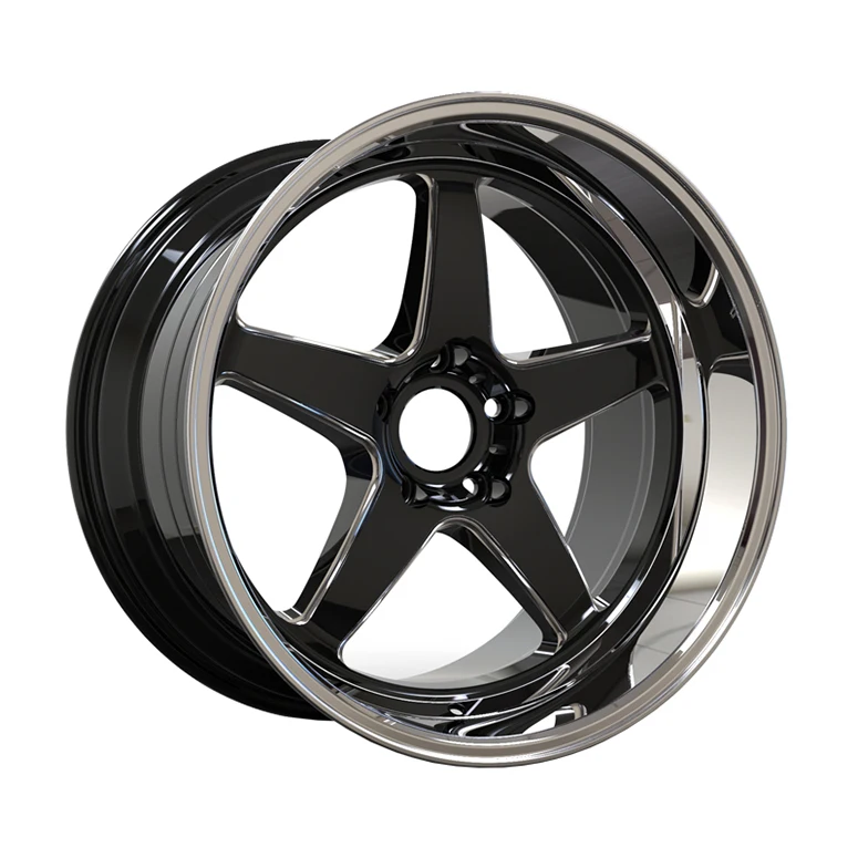 Black 5 Spoke Alloy Cast Wheels 18 Inch 5x114.3 Aluminum Alloy Car ...