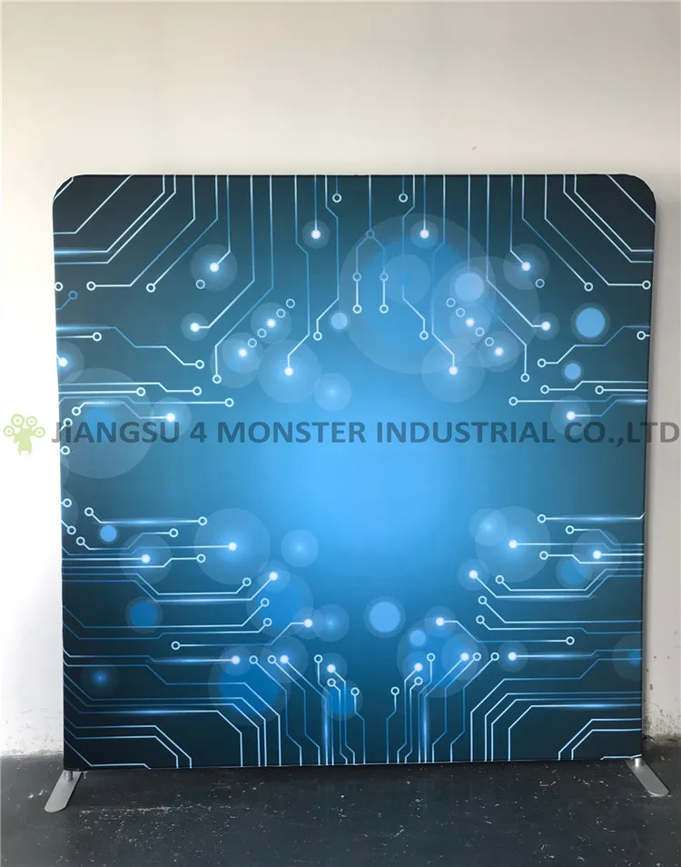 10ft Straight Photo Booth Tension Fabric Stretch Display Backdrop Stand ...