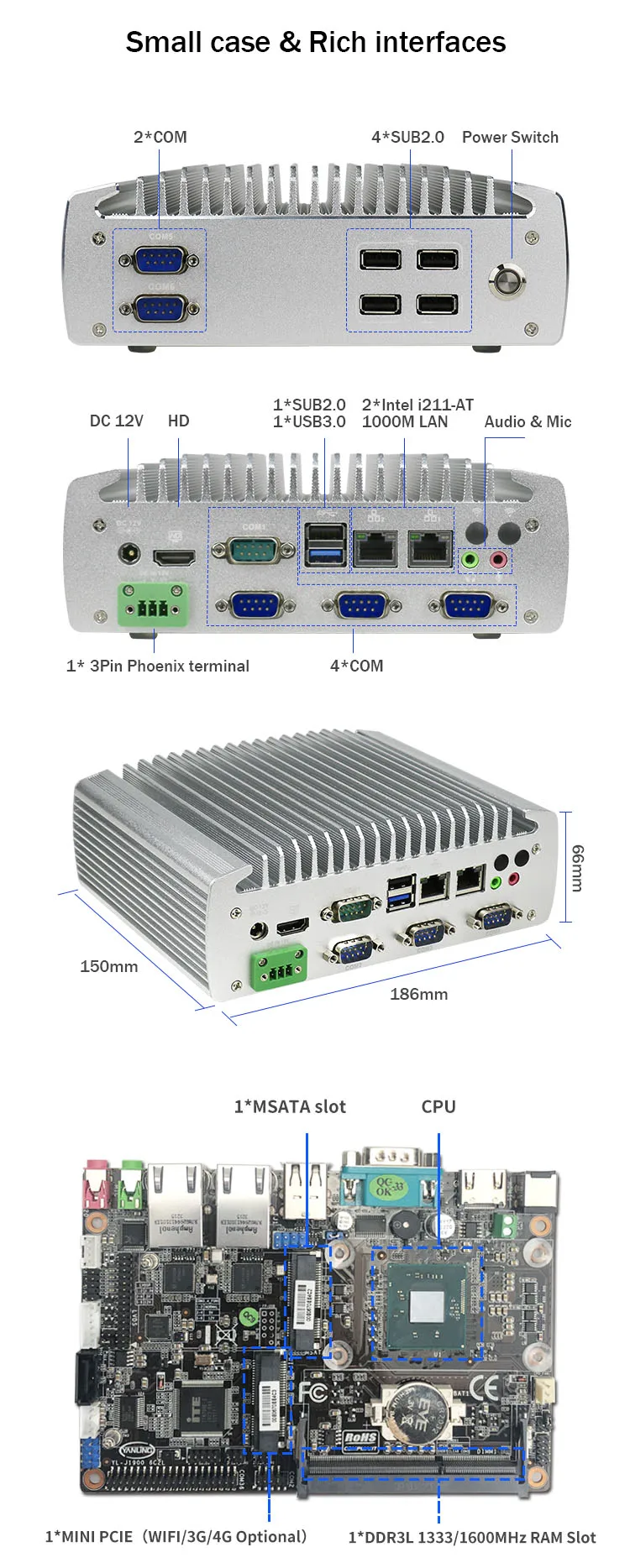 Iwill Fanless Industrial Edge Computing Linux J1900 2 Lan Mini Pc Box Computer| Alibaba.com