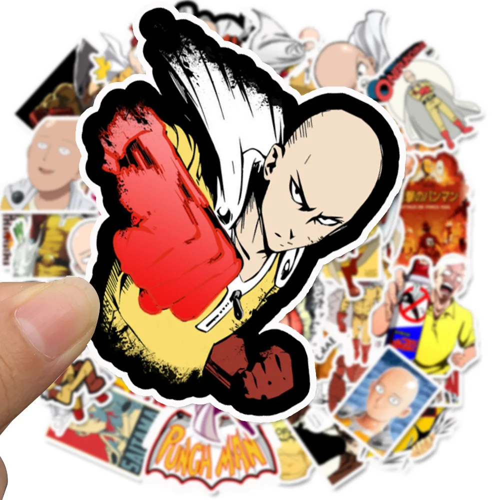 49pcs One Punch Man Anime Cartoon Sticker Waterproof For Decor ...