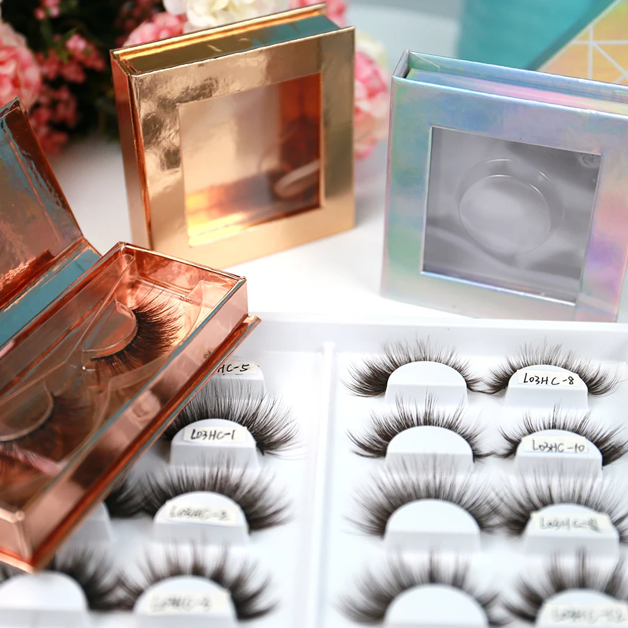 Manufacturer Price Custom Packaging Box Eyelashes Brown Synthetic ...