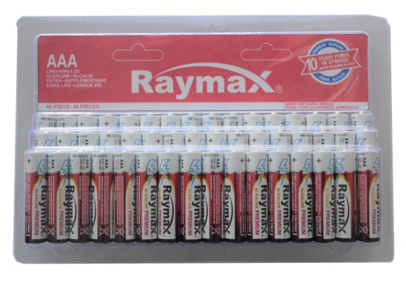 Raymax Private Label 1.5v Aaa Battery Am-4 Lr03 48pcs Alcalina Pilas Baterias Alkaline Batteries ...