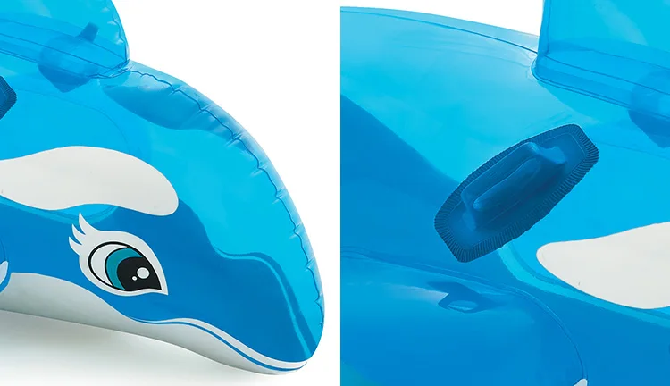 Intex 58523 Lil' Whale Ride-on Inflatable Blue Whale Ride-on Pool Float ...