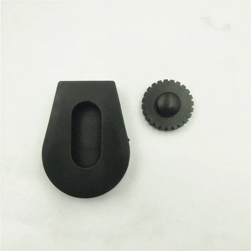 Drawstring Sliding Black Plastic Wheel Cord Lock Ends Stopper