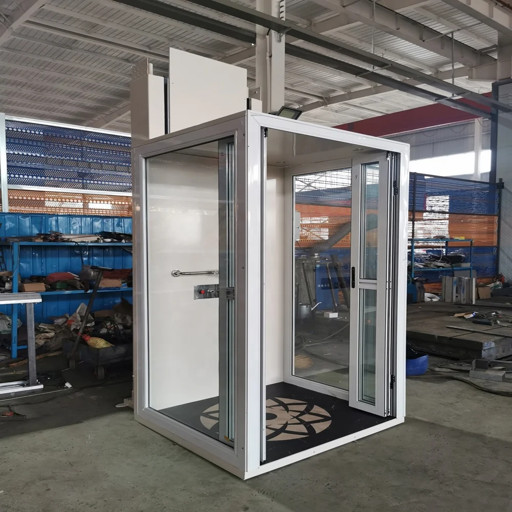 No Shaft Pneumatic Luxury Mini House Lift 2 Floor Small 2 Person ...