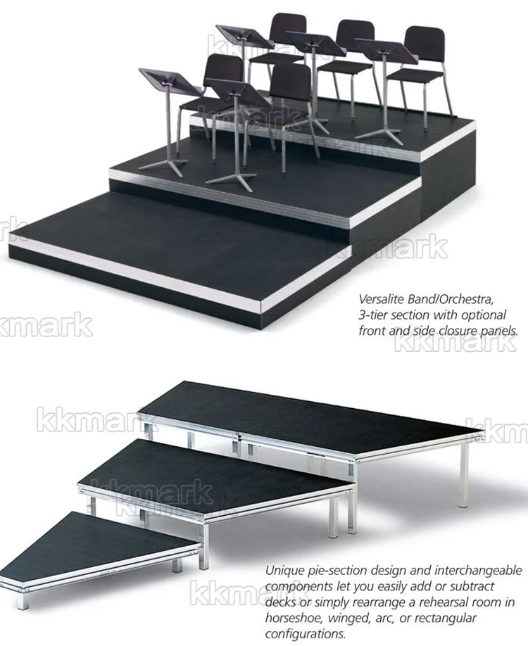 KKMARK Portable Folding Choir Chorus Stage - Ideal for Schools