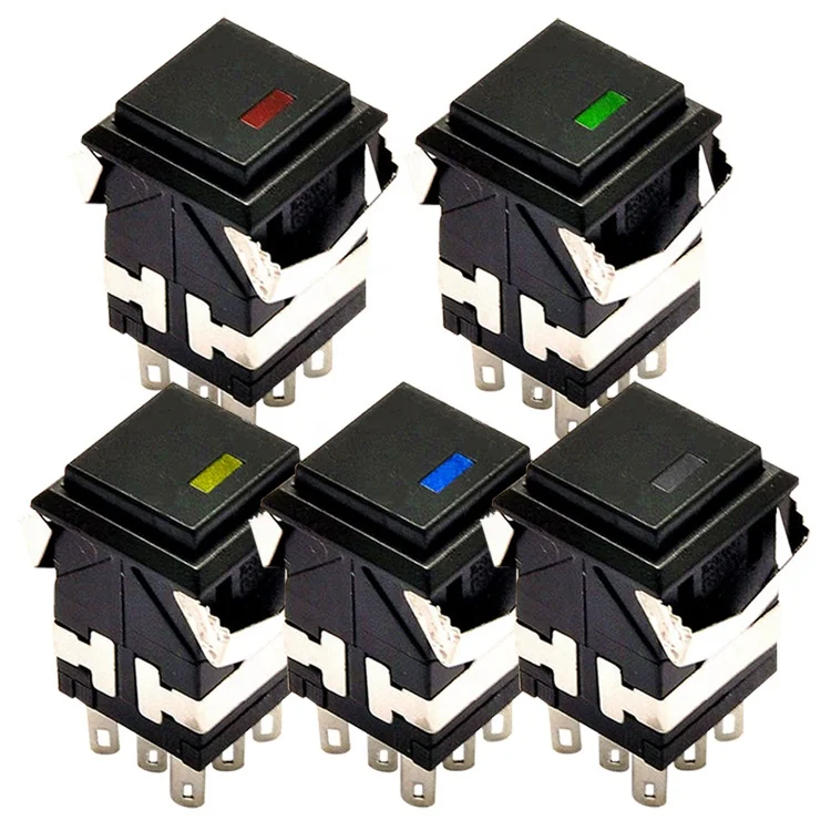 KD2-22 Push Button Switch with LED - Momentary Reset ON-(ON)