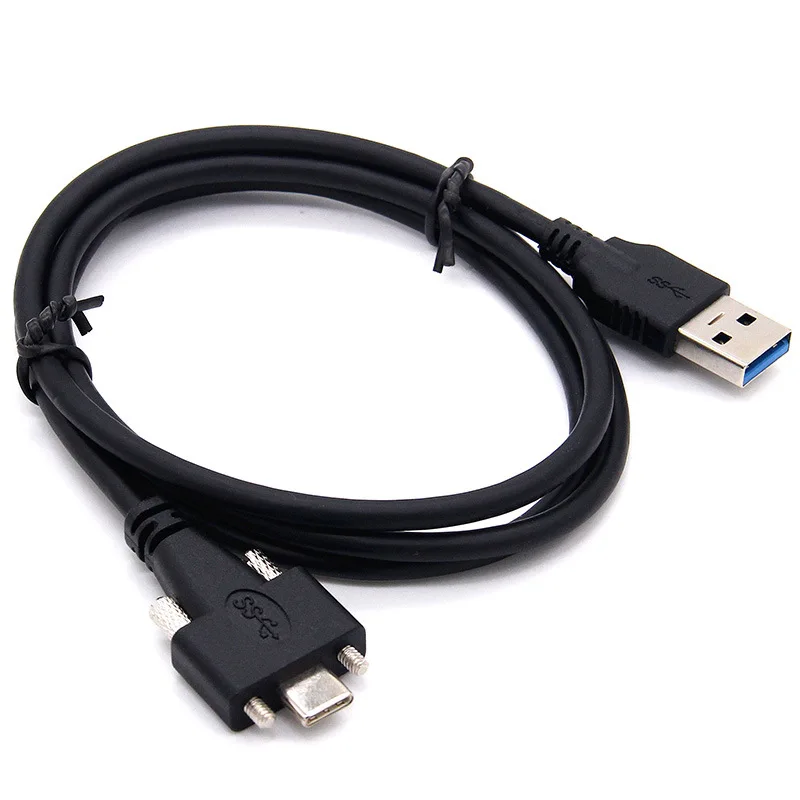 Industrial USB Cable - USB A to C with Dual Screw Locking
