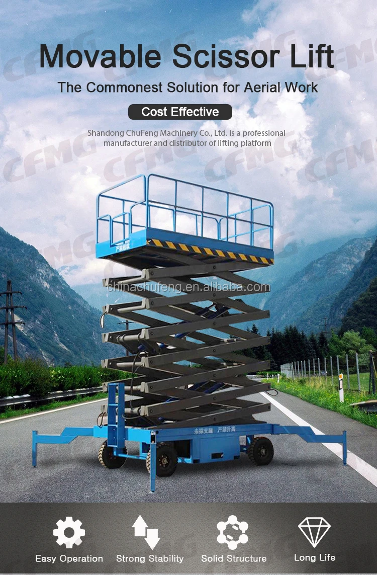 High Building Cleaning Scaffolding - Hydraulic Scissor Lift