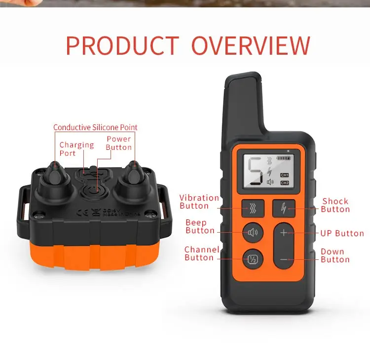 Remote Dog Shock Collar,Rechargeable And Waterproof Dog Training Collar ...