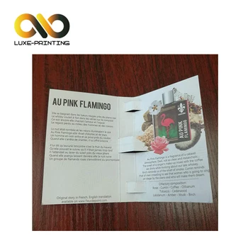Custom Perfume Sample Paper Cards Folding Paper Cards Packaging 2ml ...