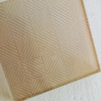 Decorative Sandwich Glass Partitions Laminated Wire Mesh Fabric Glass ...