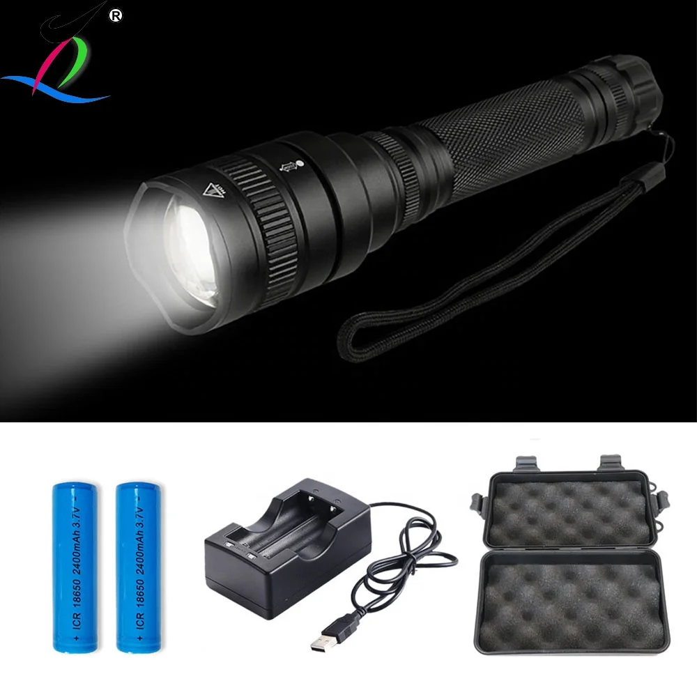 2000 Lumens Super Bright Led Tactical Flashlight Powered By 2*18650 ...