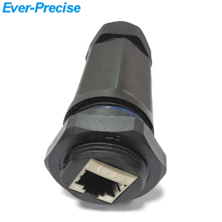 Ethernet Waterproof Rj45 Coupler Joiner Ip68 Rj45 Pass Through Plug ...