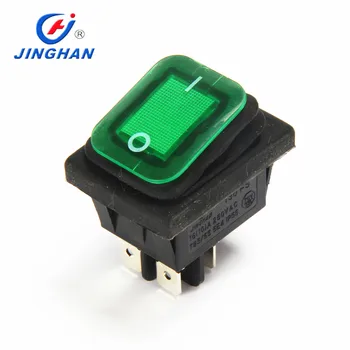 Waterproof 3 Position Switch T105 55 6 Pins On Off On Illumined Rocker ...