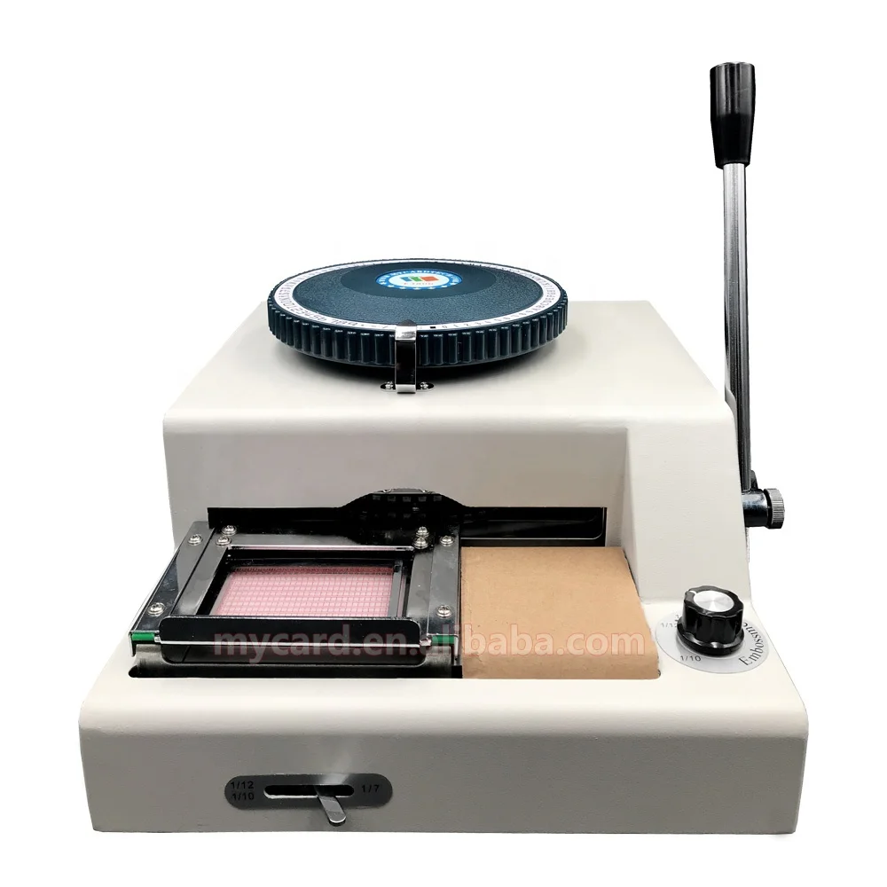 80 Character Pvc Card Embossing And Indent Printing Machine With Ribbon ...