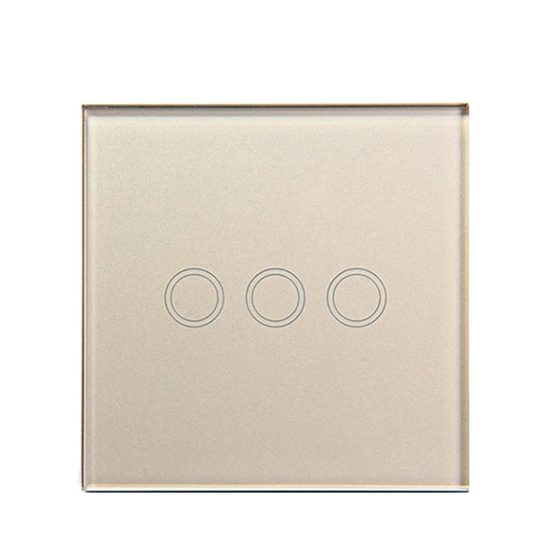 Wall Touch Light Switch 220v 1/2/3 Gang 1 Way Light Control With Led ...