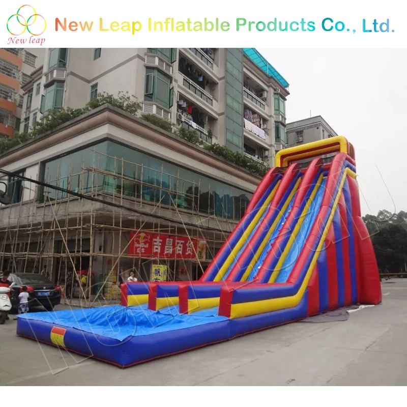 Giant Commercial Inflatable Double Lane Water Slide