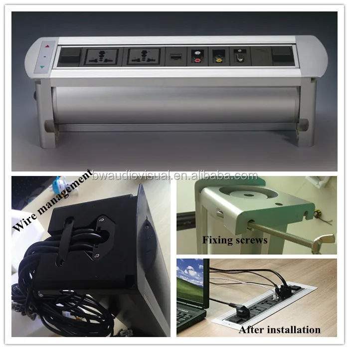 Wireless Charger Conference Table Power Outlet For Government Meeting ...