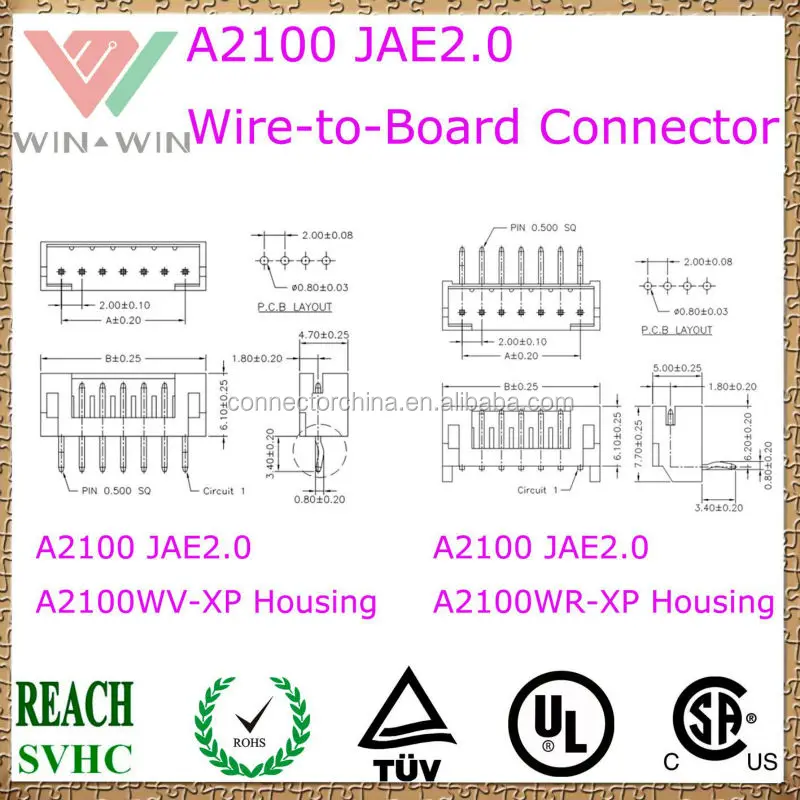 2.5mm Pitch A2501 Jst Xh2.5 Electronic Wire To Board Connector - Buy Wire To Board Connector ...