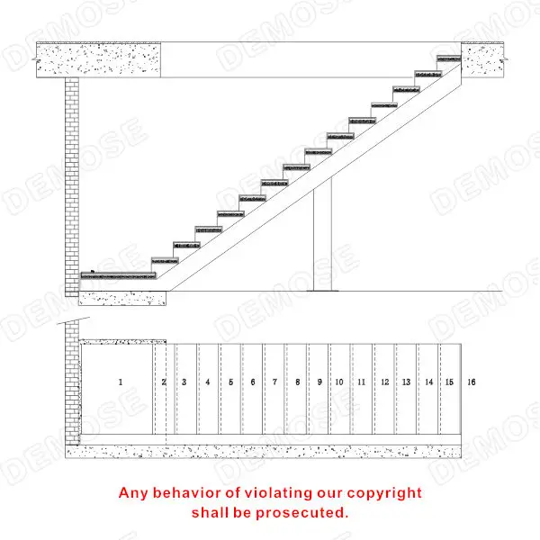 Decorative Floating Hidden Stringer Staircase - Buy Floating Hidden ...
