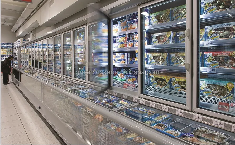 Wall Case Freezer For Frozen Food/display Freezer For Supermarket ...
