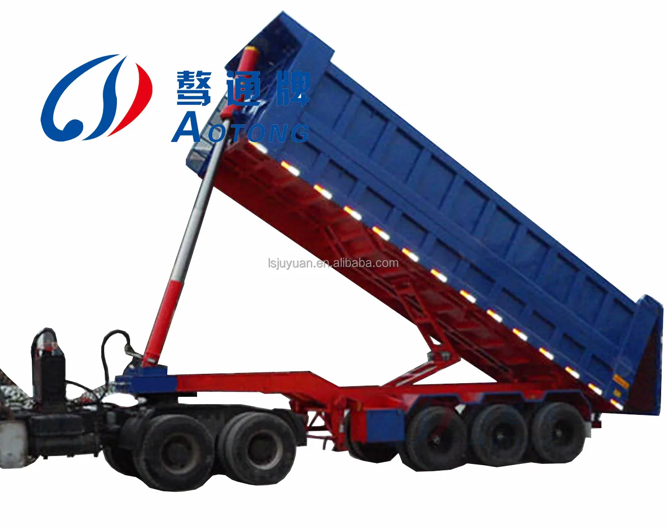 Heavy Duty 3 Axles Tractor Tipper Trailer And Axle Farm Trailer - Buy ...