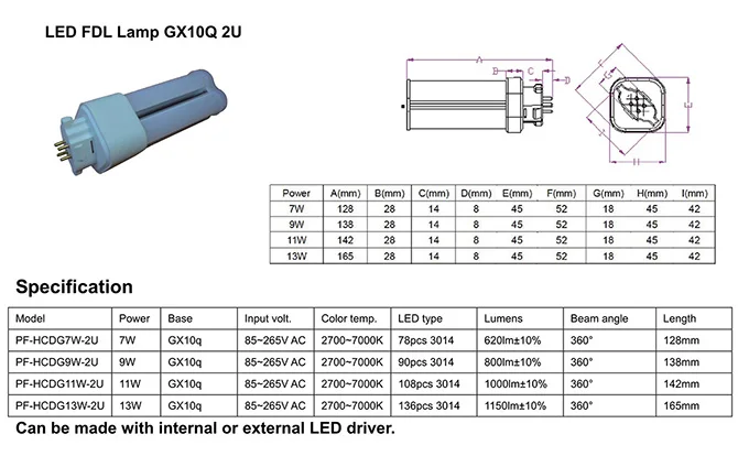 Replace Fdl18ex 18w / 9w Led Gx10q 4 Pin - Buy Led Gx10q 4 Pin,Led ...